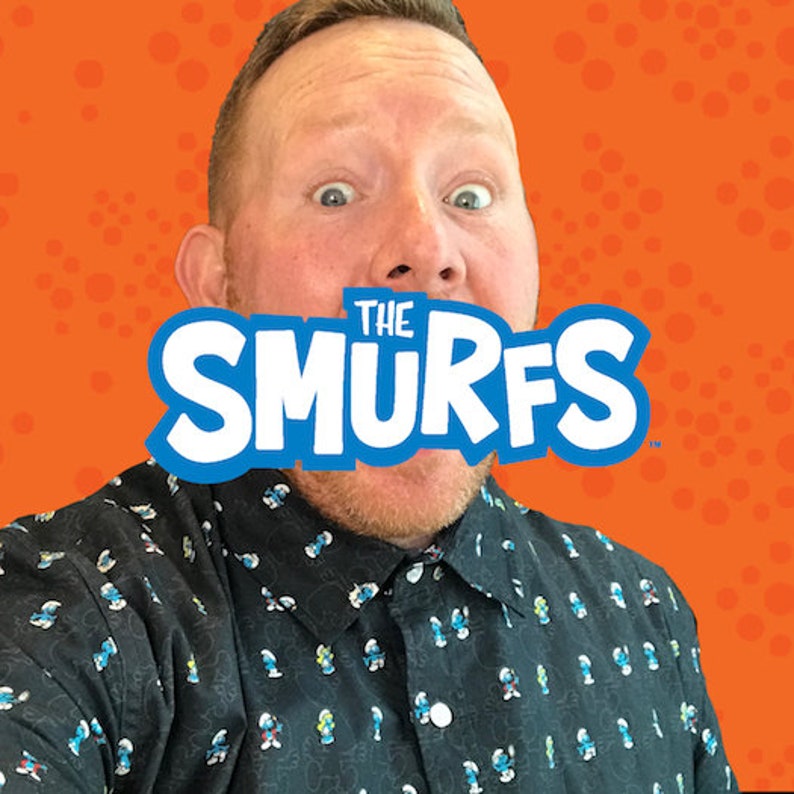 Smurfs X Preppy Pop - Short Sleeve Button up Shirt - LIMITED EDITION - Etsy