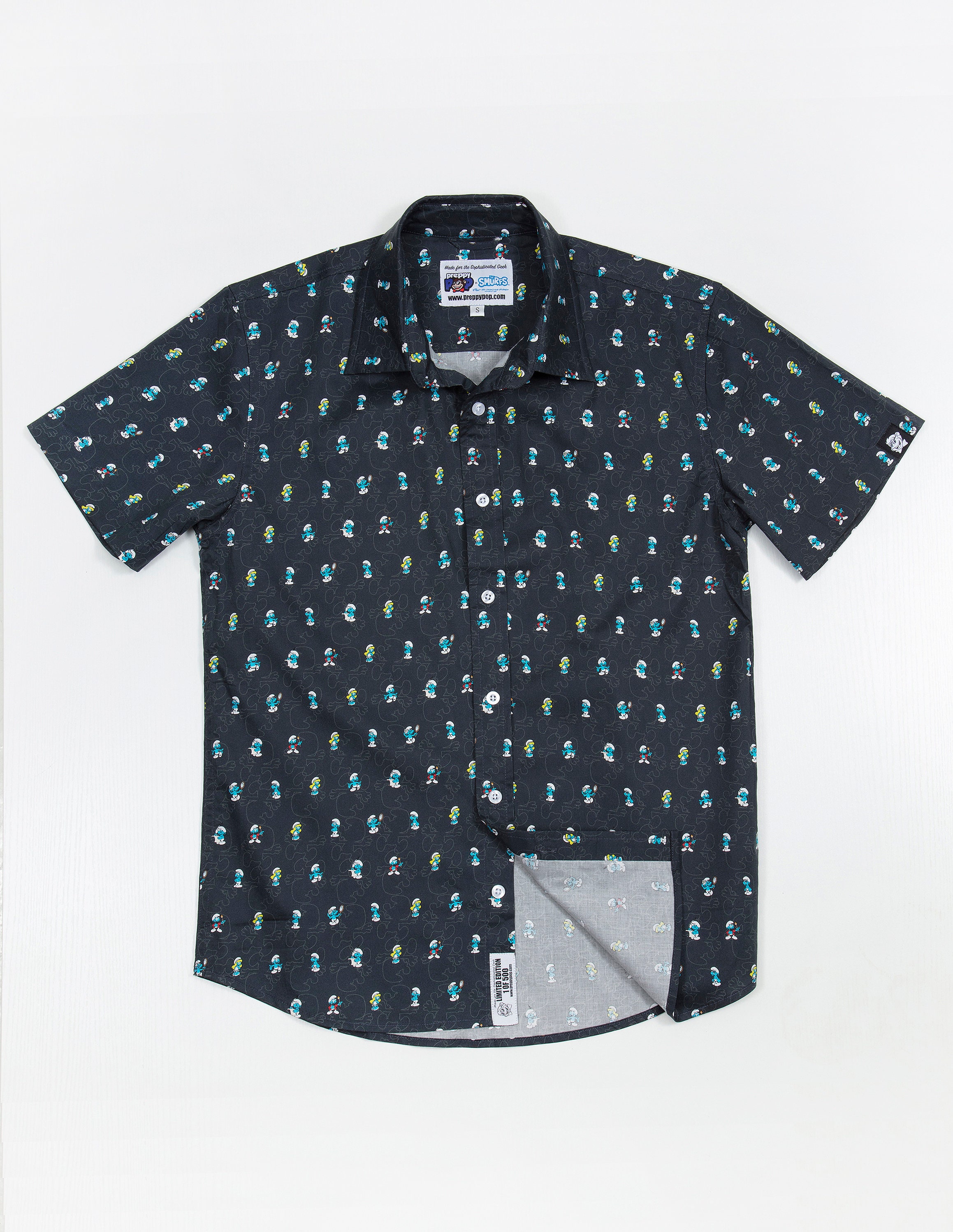 Smurfs X Preppy Pop Short Sleeve Button up Shirt LIMITED EDITION - Etsy