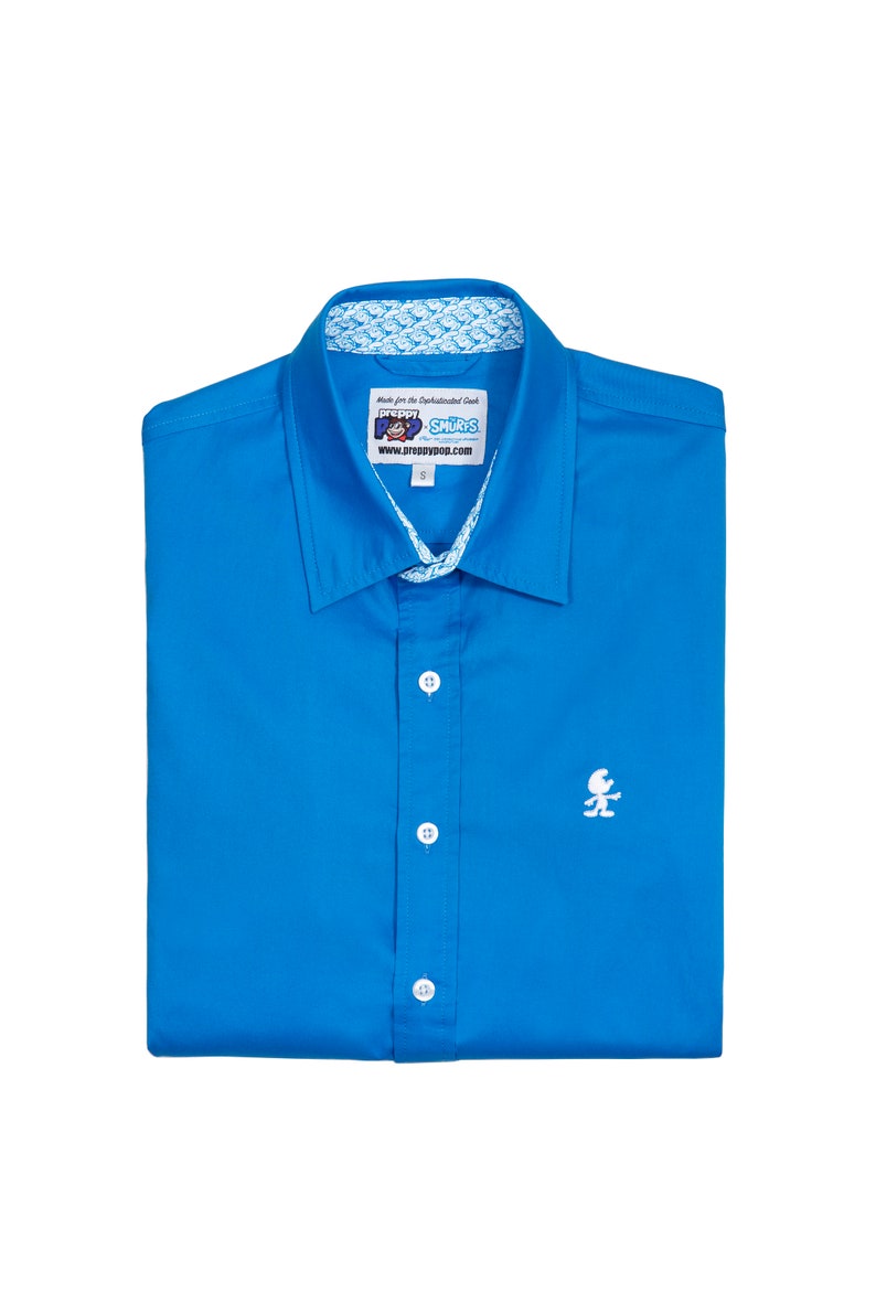 Smurfs X Preppy Pop Long Sleeve Button Down Shirt - Limited Edition 1 ...