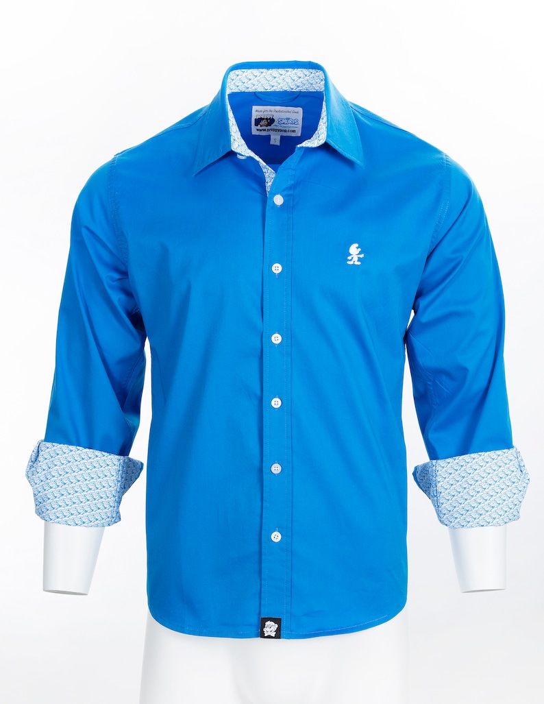 Smurfs X Preppy Pop Long Sleeve Button Down Shirt - Limited Edition 1 ...