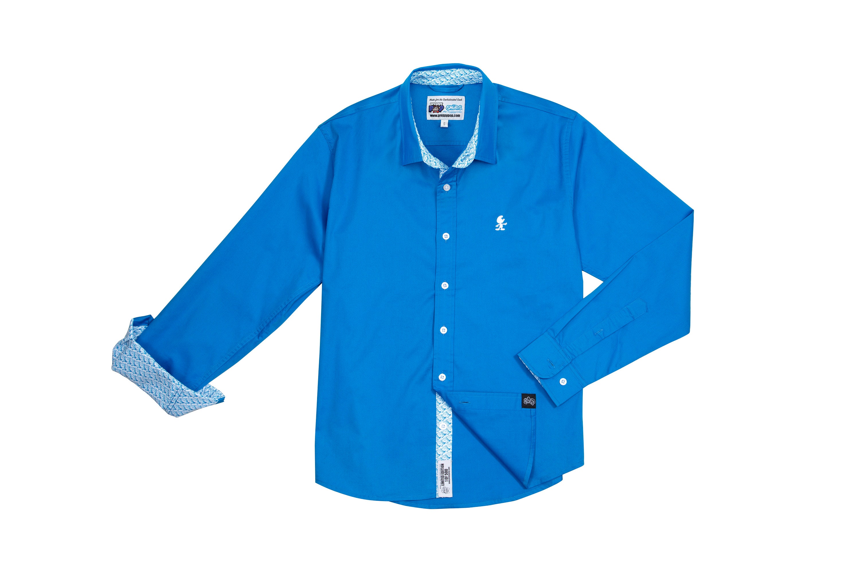 Smurfs X Preppy Pop Long Sleeve Button Down Shirt - Limited Edition 1 ...