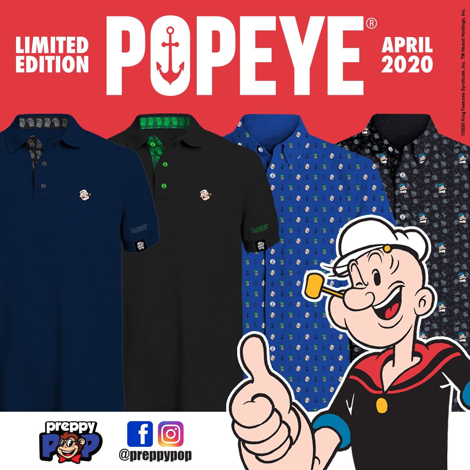 Popeye X Preppy Pop - Bluto "all Brawn" Short Sleeve Button Down Shirt ...