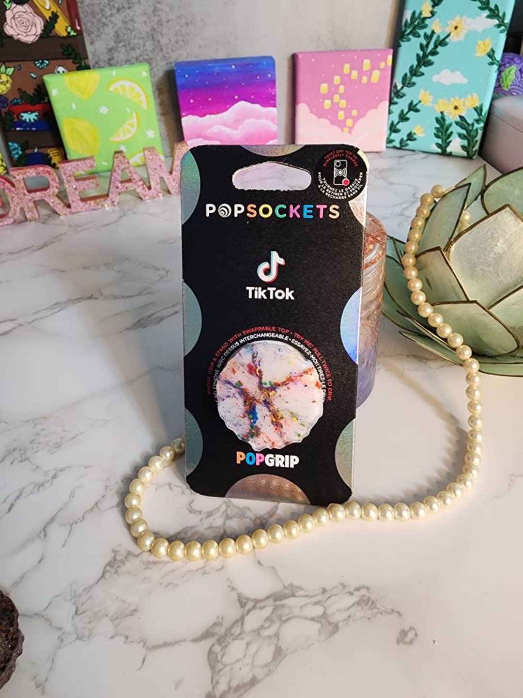 Custom Kawaii Splatter Paint Tidye Colorful on Authentic Popsocket ...