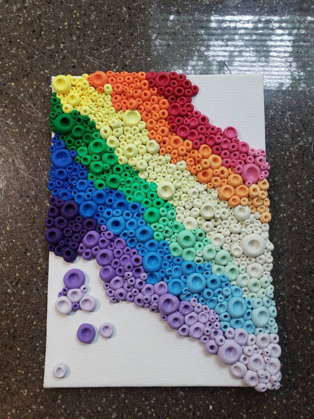 Polymer Clay Handmade Barnacles Art Piece. Rainbow Sea Life. Ooak - Etsy UK