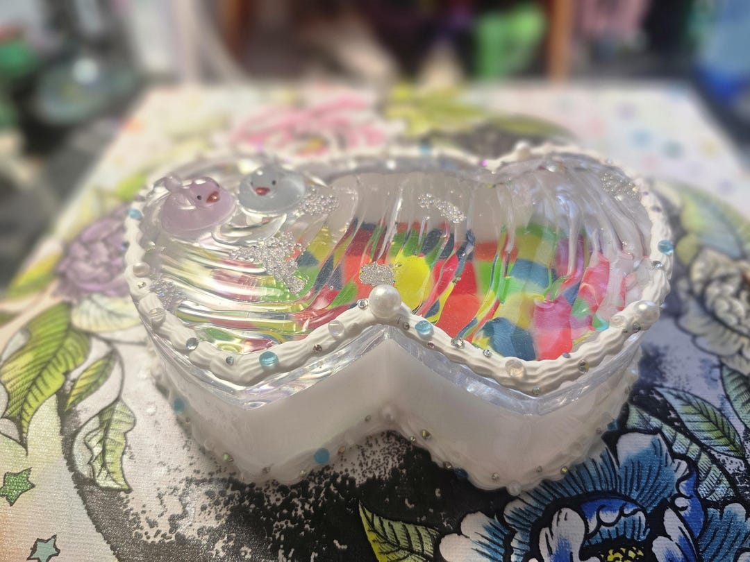 Skeleton in a Coffin, Faux Whipped Icing With Blood Splatter. Trinket ...