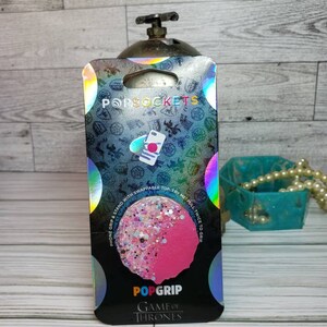Custom Glitter Pink Ombre Crystal Agate Popsocket Phone Grip or Badge ...