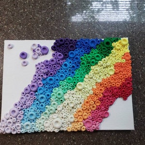 Polymer Clay Handmade Barnacles Art Piece. Rainbow Sea Life. Ooak - Etsy UK