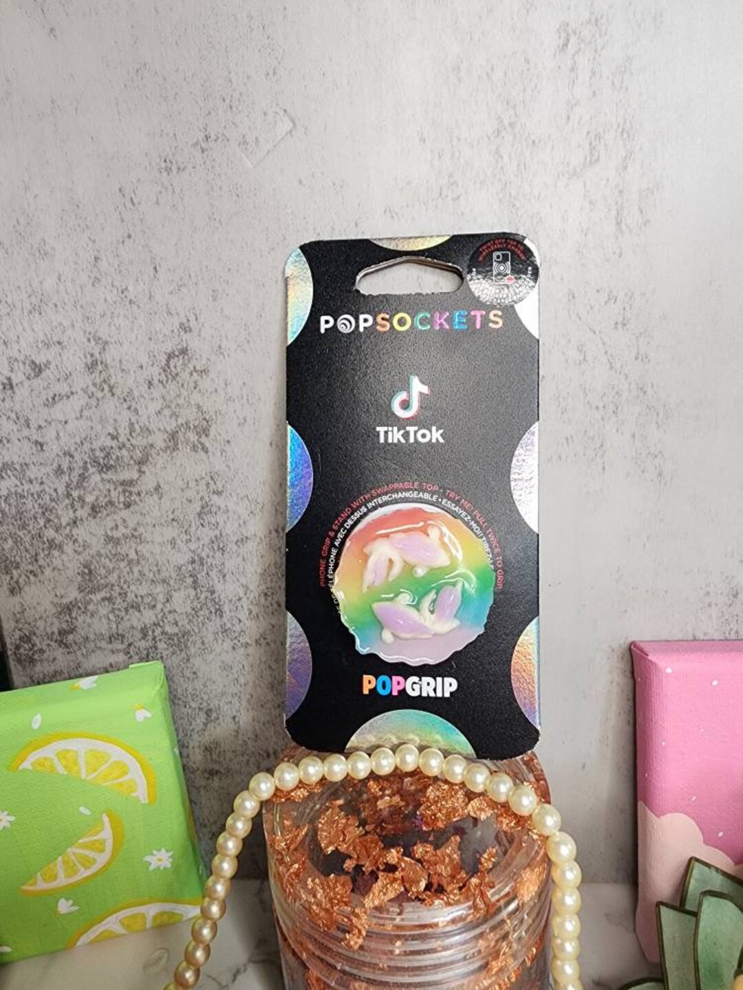 Koi Fish Ocean Glitter Resin on Authentic Popsocket - Etsy