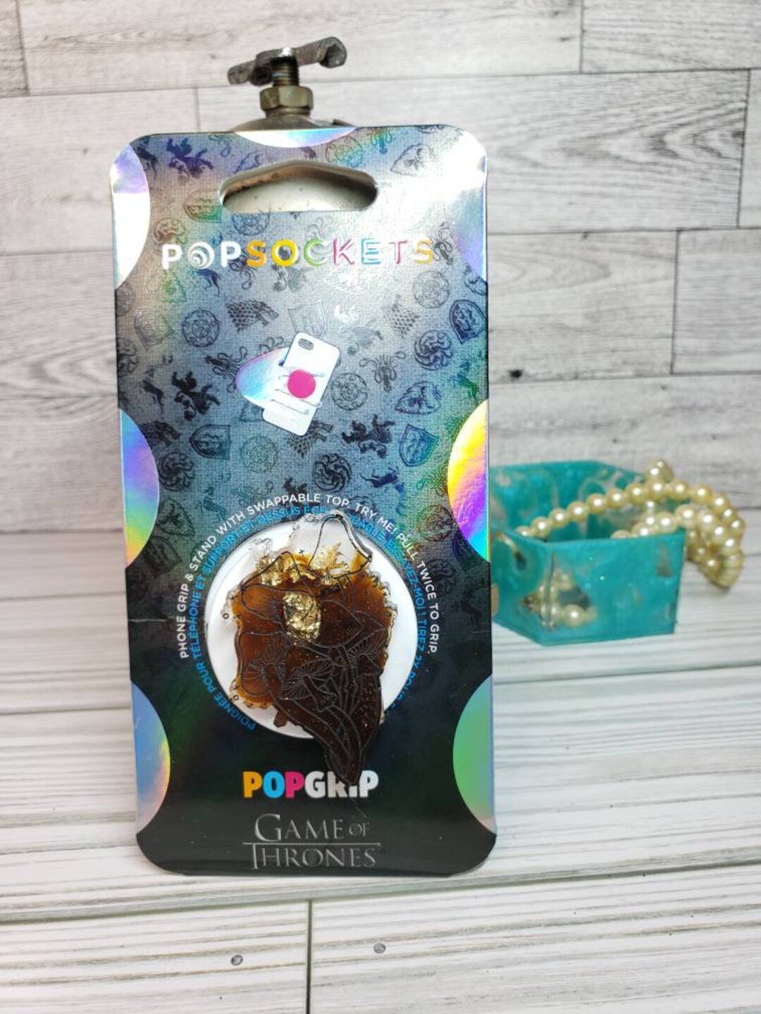 Custom Kawaii Simple Gold Mushrooms Popsocket Phone Grip or Badge Reel ...