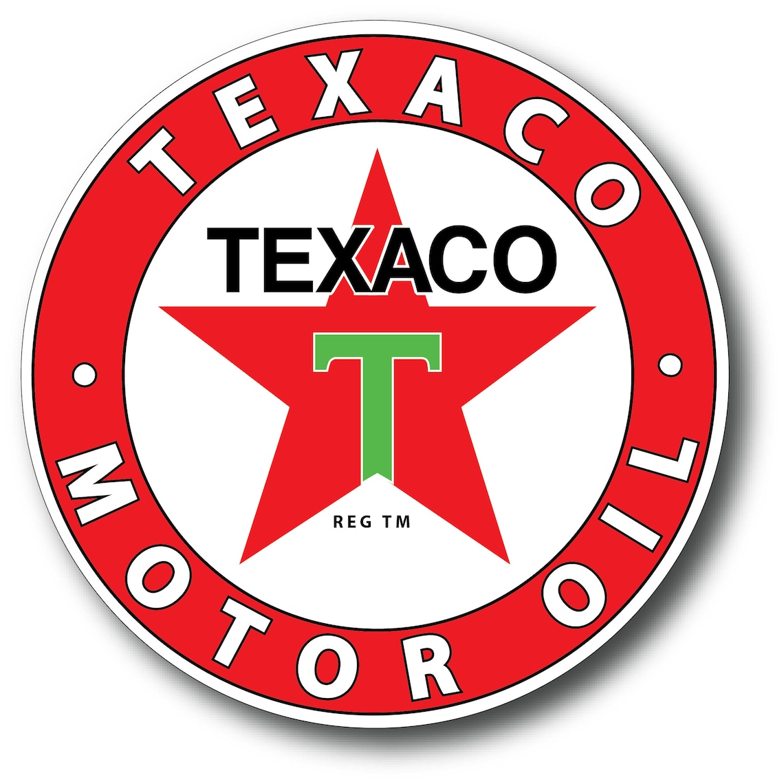 Texaco Motor Oil Super High Gloss 24 Inch Outdoor Durable Decal Sticker ...