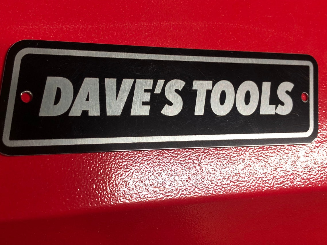 Custom Aluminum Name Plate for Tool Boxes, Lockers or Whatever You Want ...