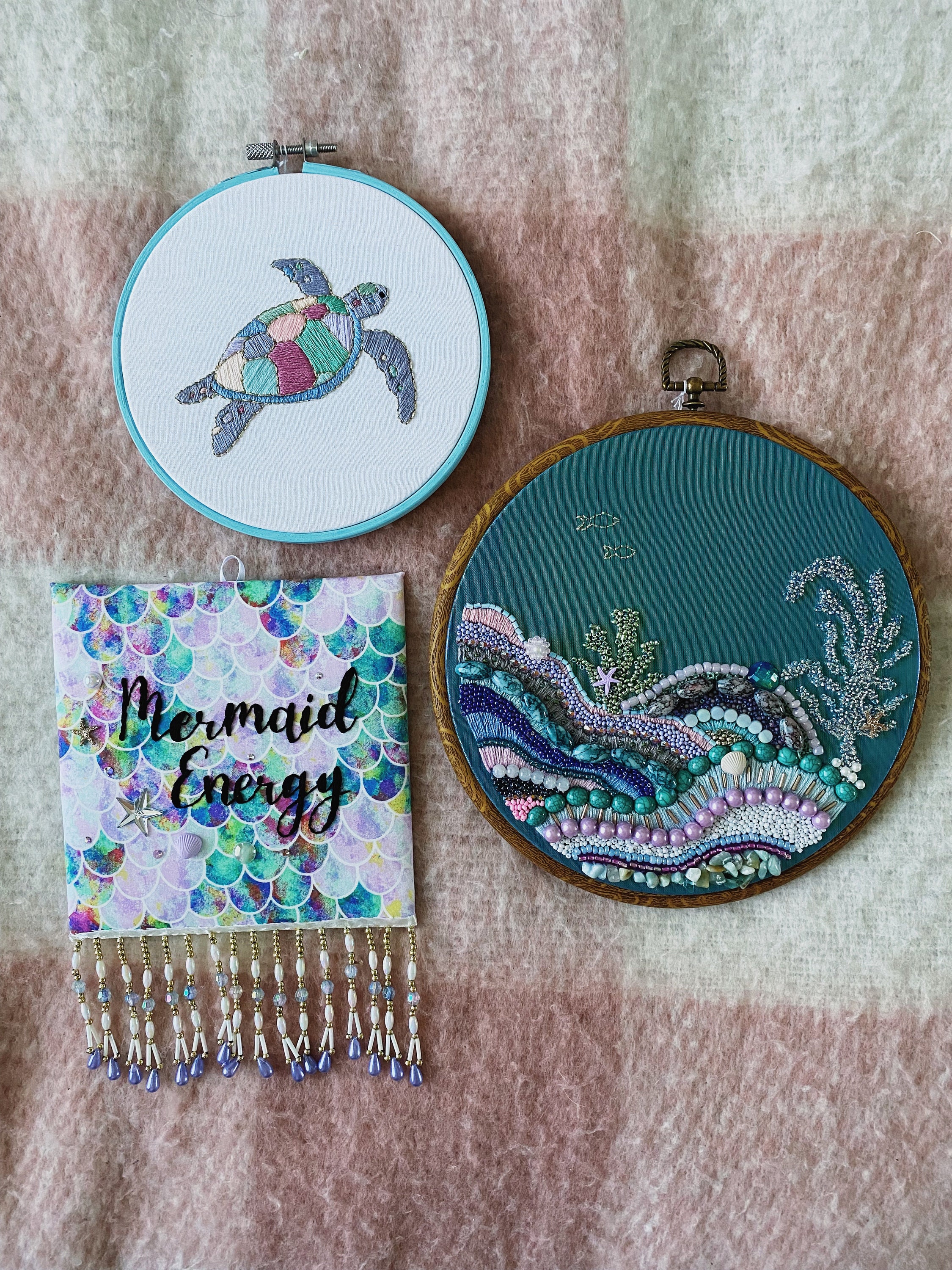 Under the Sea Sediment Hills // Embroidery Art Hoop - Etsy