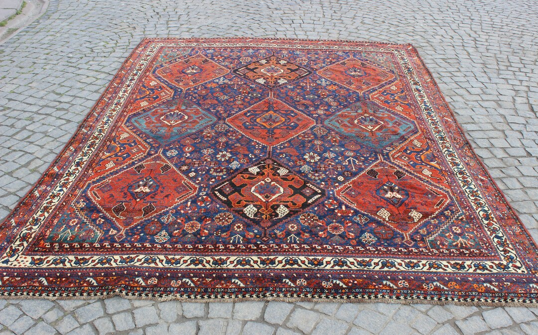 Handmade Kurdish Kilim Rug: 7.3"x10.3' Vintage Wool Area Rug - Etsy