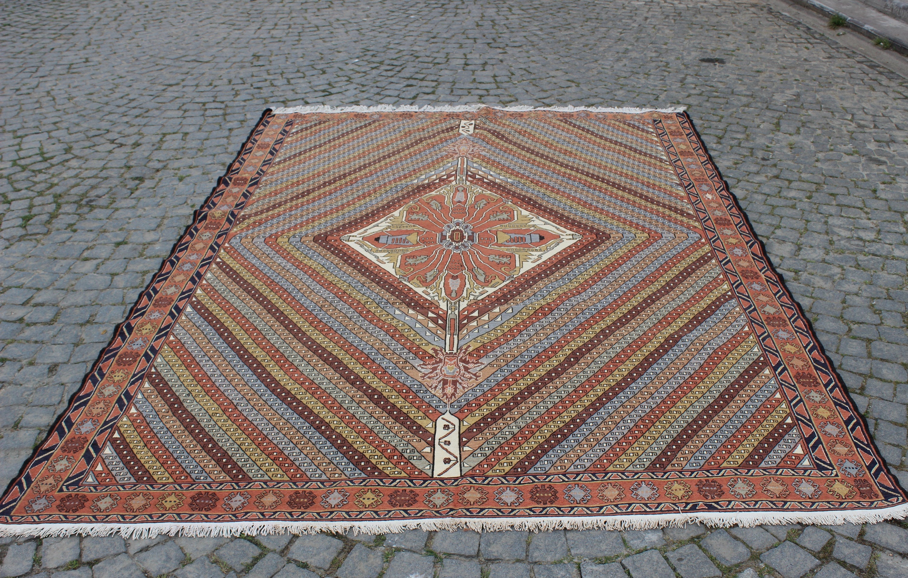 Wool Soumak Rug 6.7x9.3Feet205x284 cmHandmade | Etsy