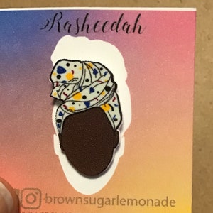 Headwrap Pins African American Woman Pins Pin for Jacket | Etsy