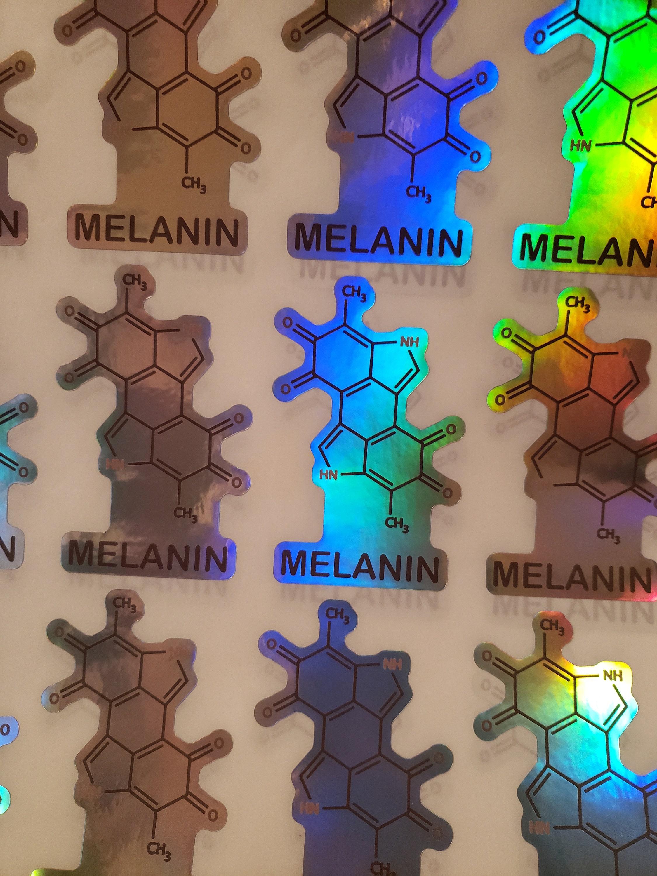Melanin Composition Holographic Die Cut Sticker Black Pride - Etsy