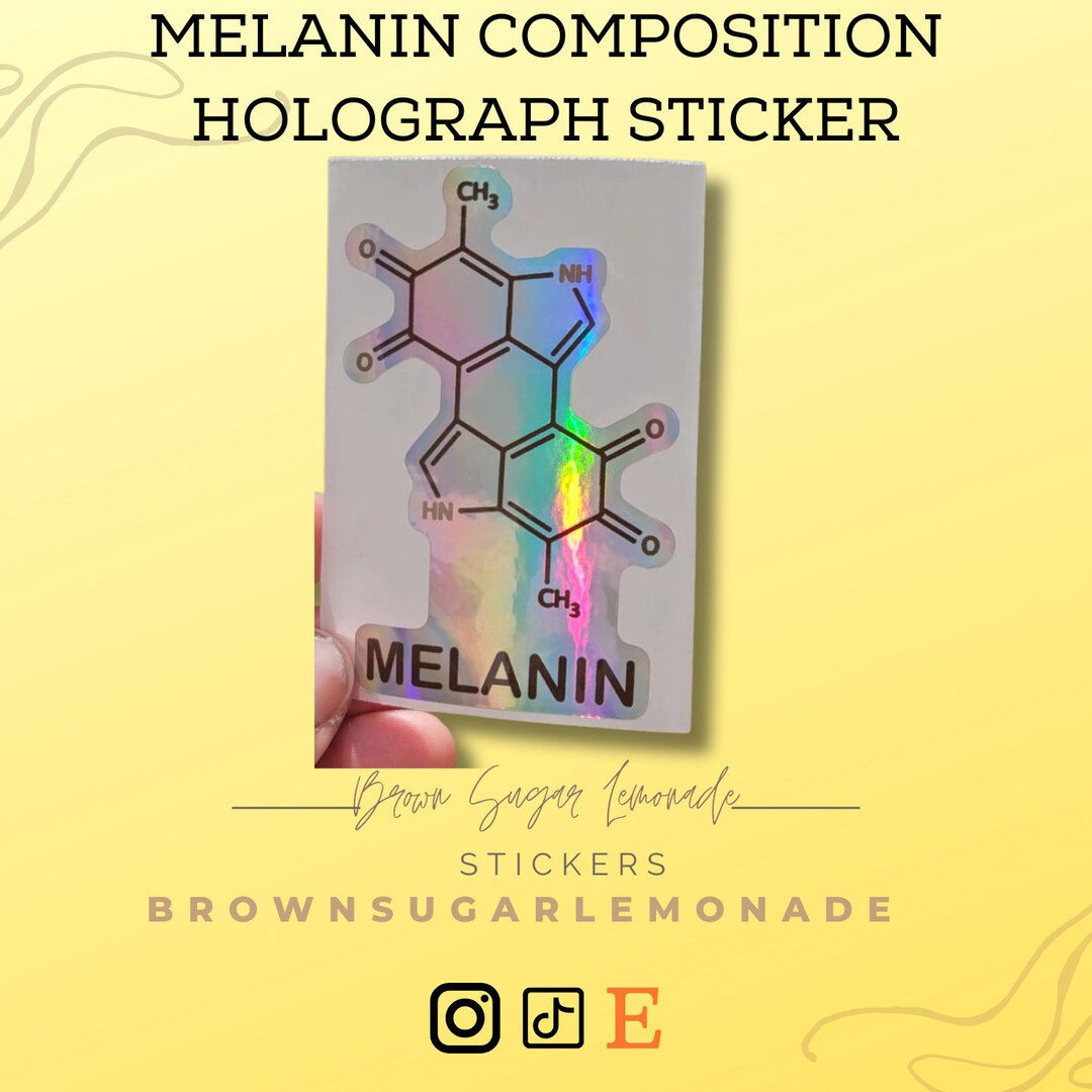 Melanin Composition Holographic Die Cut Sticker, Black Pride Sticker - Etsy
