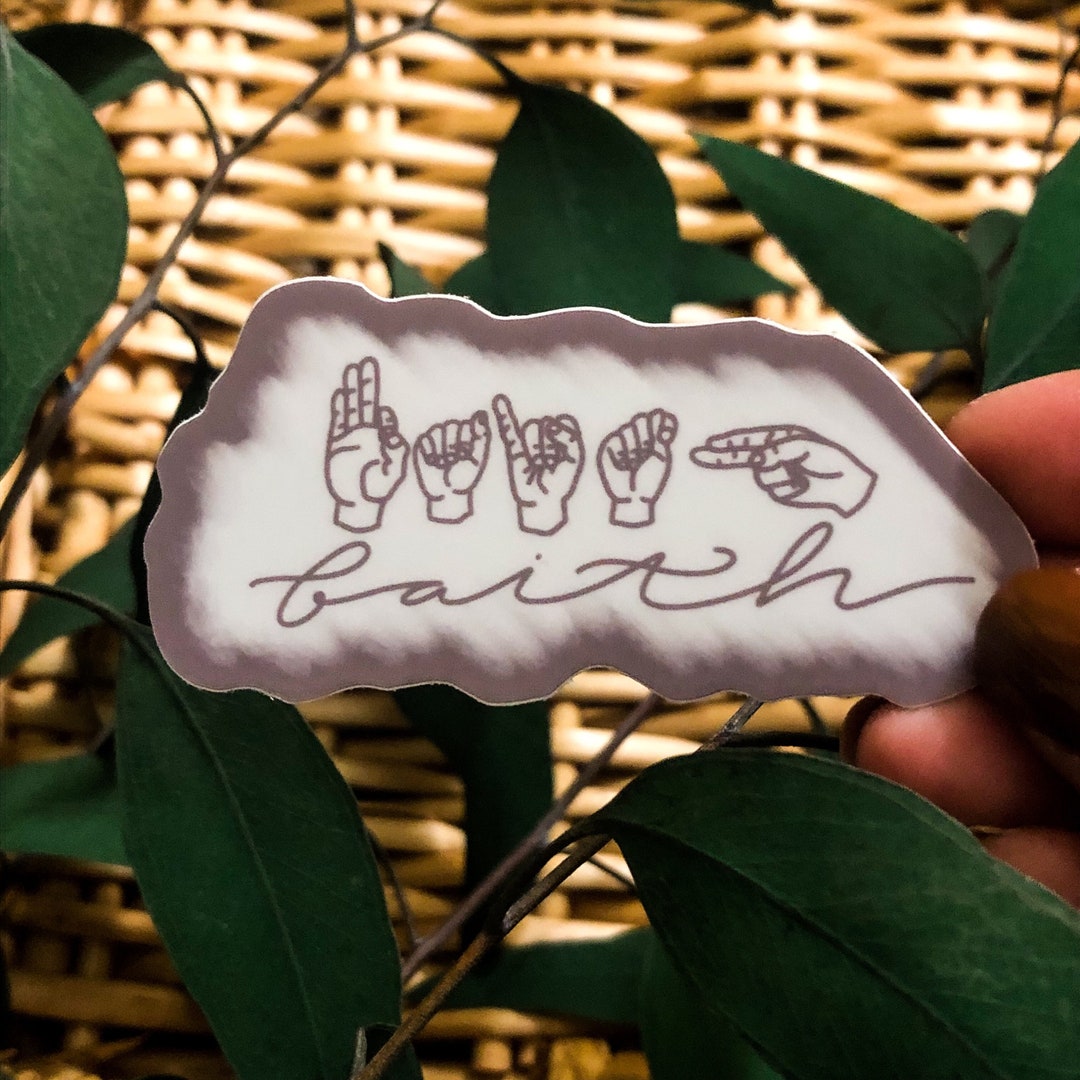 ASL Faith Sticker || Waterproof || Vinyl - Etsy