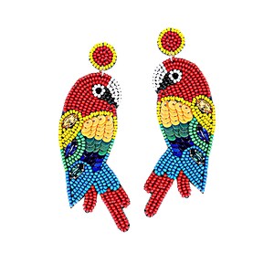 Bunte Ohrringe Papagei Seed Glas Perlen Tropischer Vogel - Etsy.de