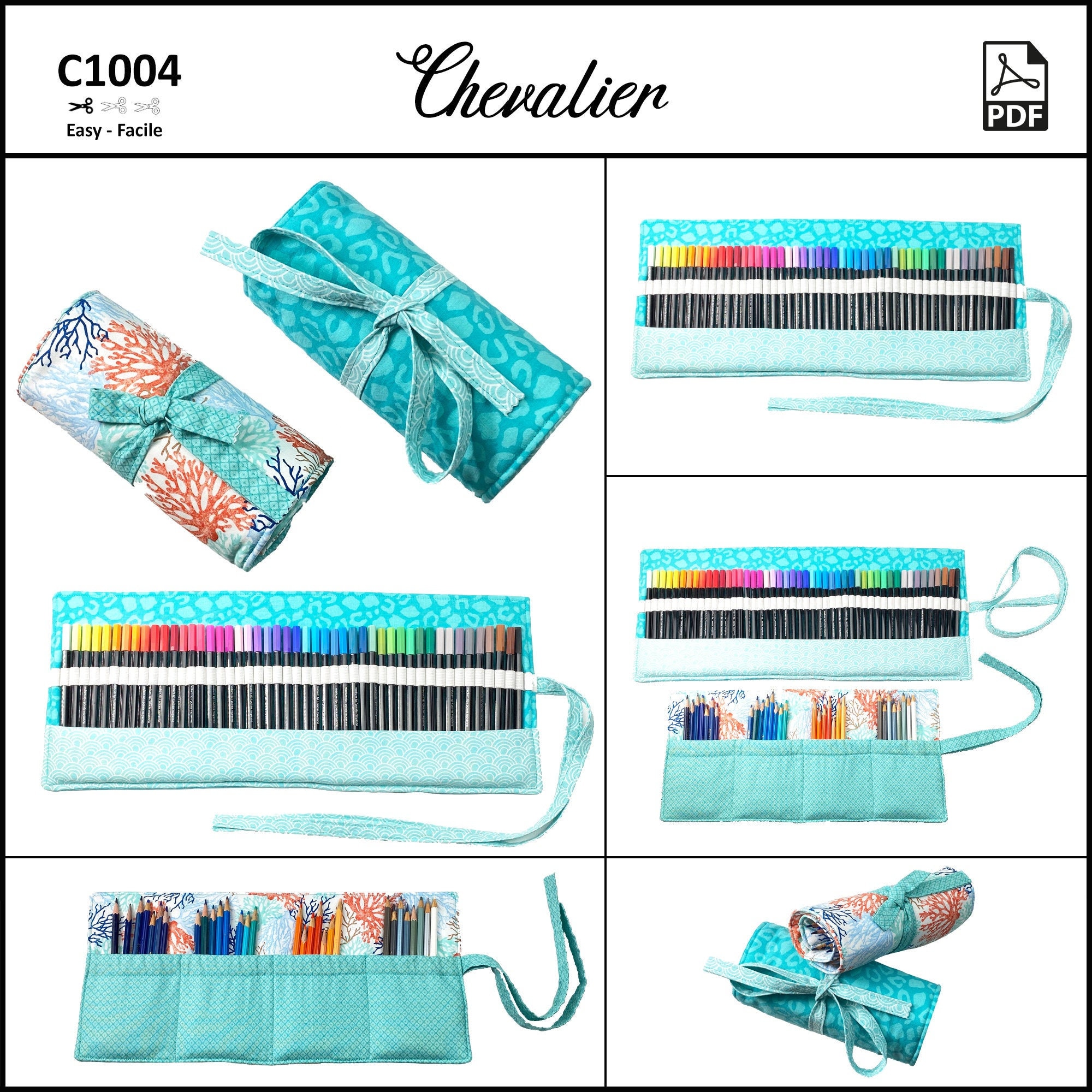 Rolling Pencil Case / Sewing Pattern / Instant Download PDF | Etsy