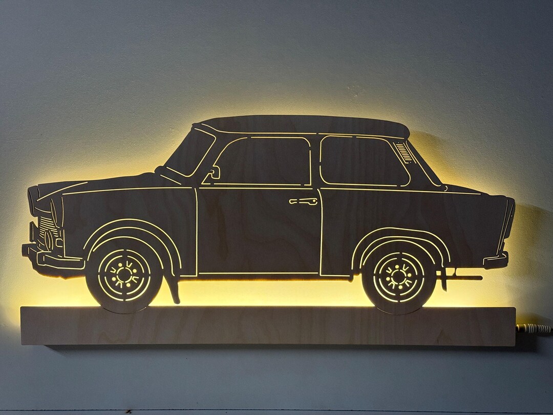 Trabant Wall Skyline Illuminated, Eye-catcher, LED Mural, Wall ...