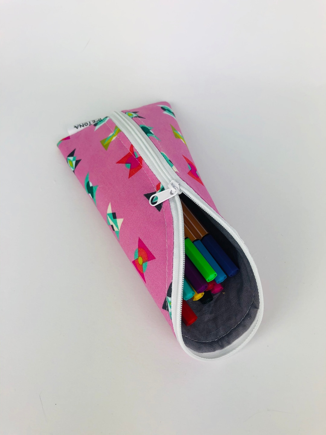 Pencil Case Dots Geometric Shapes Pattern School Pencil Case Pencil ...