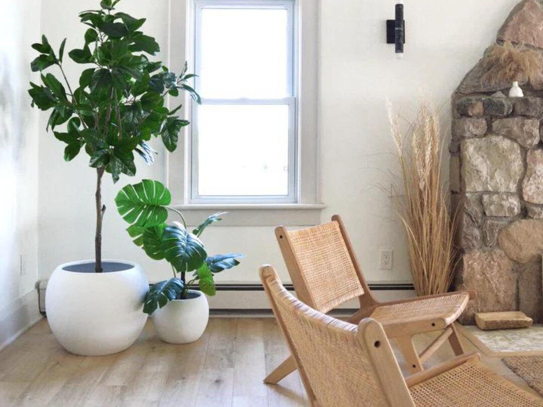 Sphere Planter Large, White Round Planter Pot, Globe Planter, Sphere ...