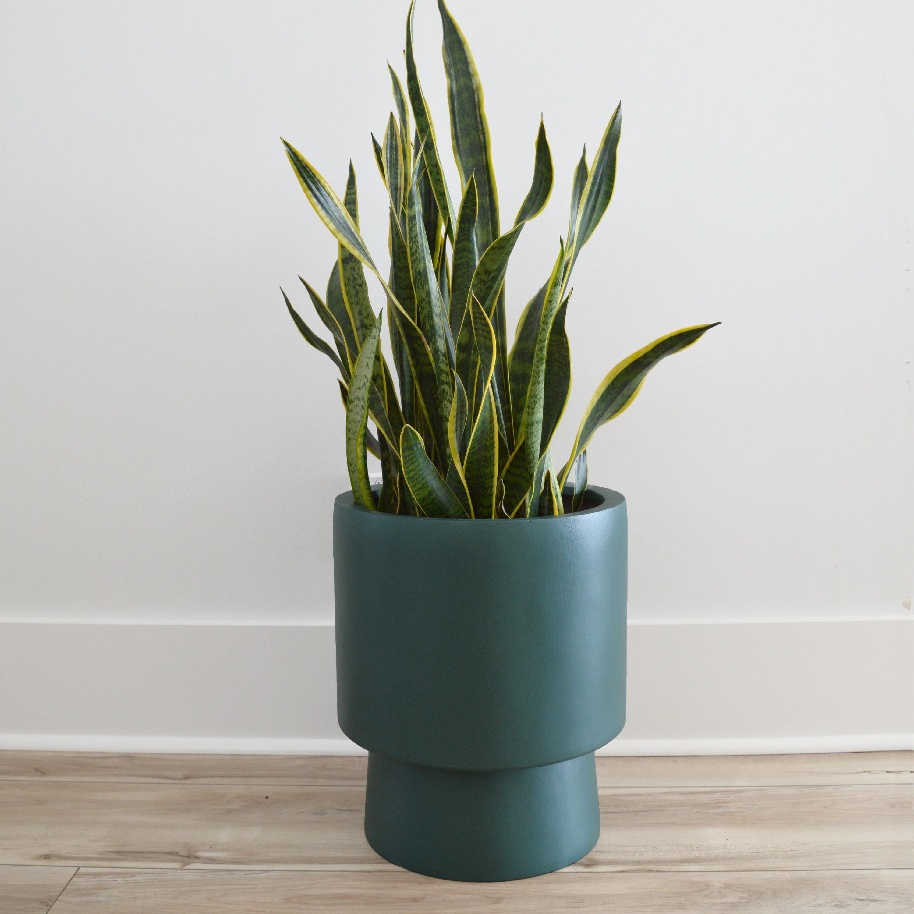 Hunter Green High Rise Pedestal Planter Pot, Indoor Decorative Floor ...