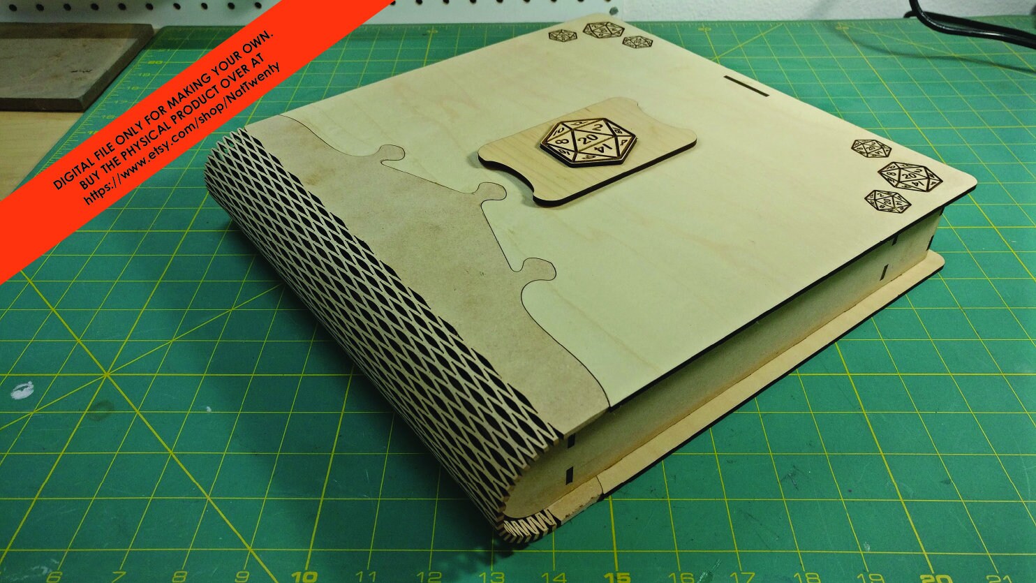 Digital (.SVG) File for Locking Wooden Game Box (D20 Emblem) - Etsy