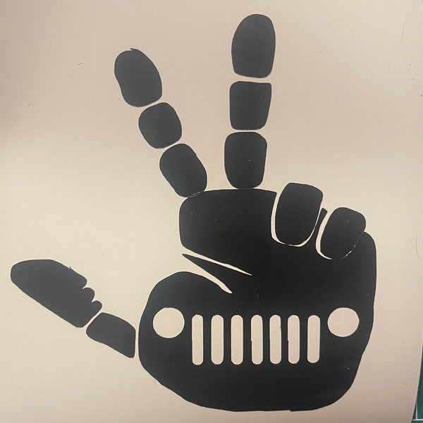 Jeep Wave Sticker - Etsy