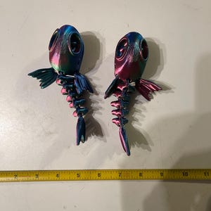 Flexible 3D Printed Flexi Fish Skeleton - Articulated Desk Toy & Fidget ...