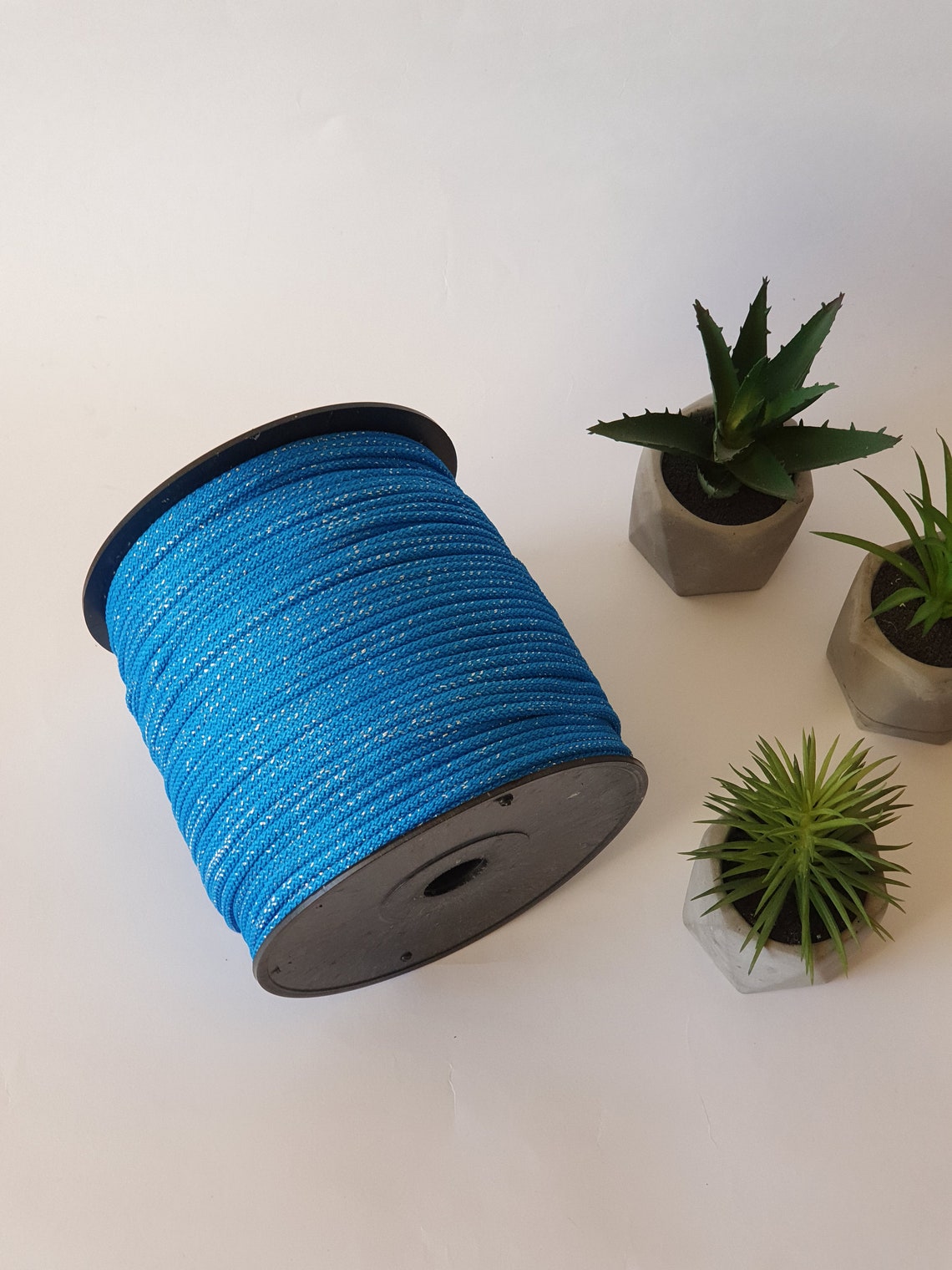 5mm Crochet Cord With Gold Silver Lurex Macrame Polyester - Etsy