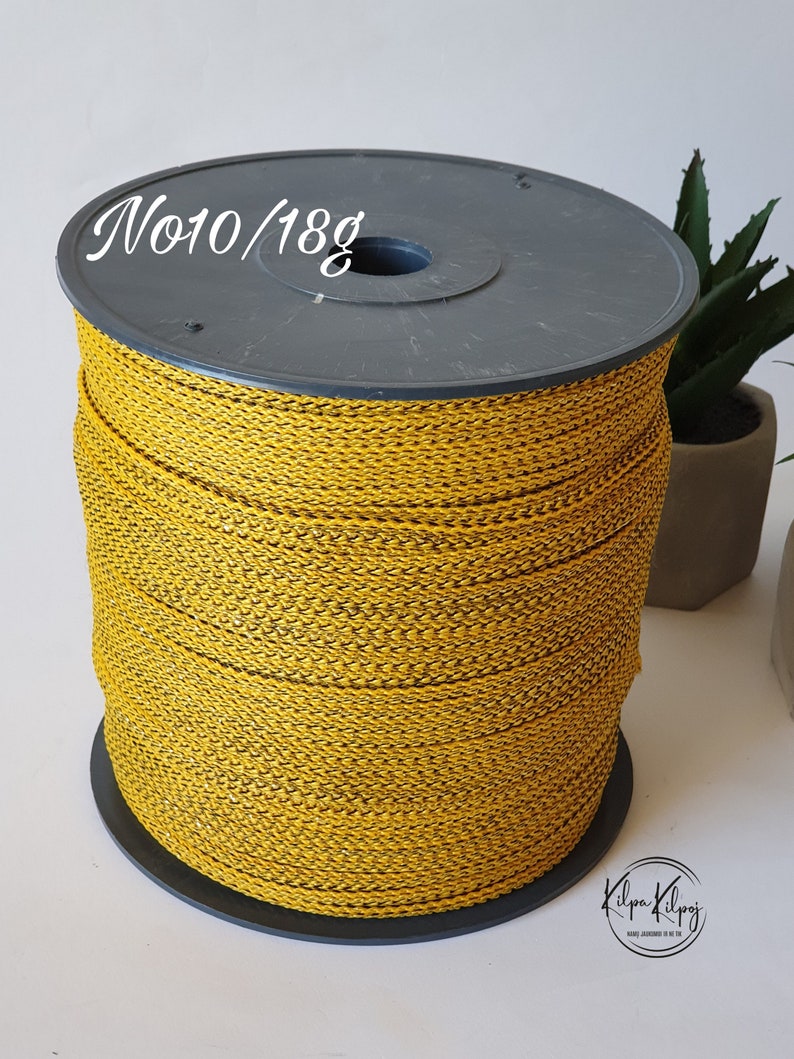 5mm Crochet Cord With Gold Silver Lurex Macrame Polyester - Etsy