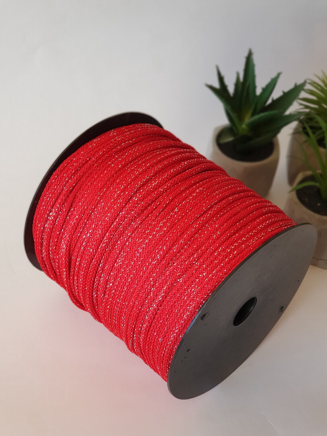 5mm Crochet Cord With Gold Silver Lurex Macrame Polyester - Etsy