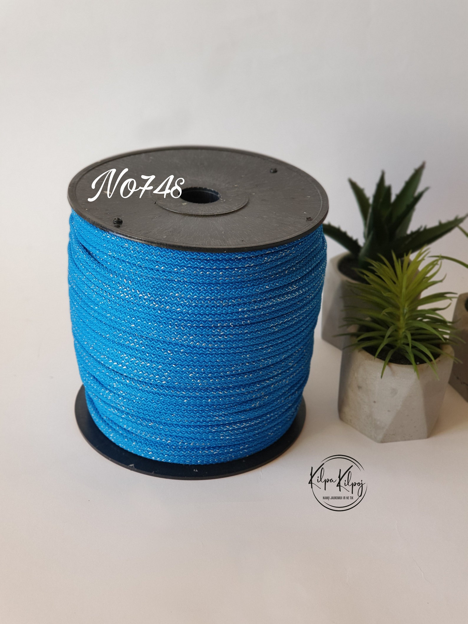 5mm Crochet Cord With Gold Silver Lurex Macrame Polyester - Etsy