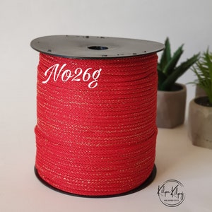 5mm Crochet Cord With Gold Silver Lurex Macrame Polyester - Etsy