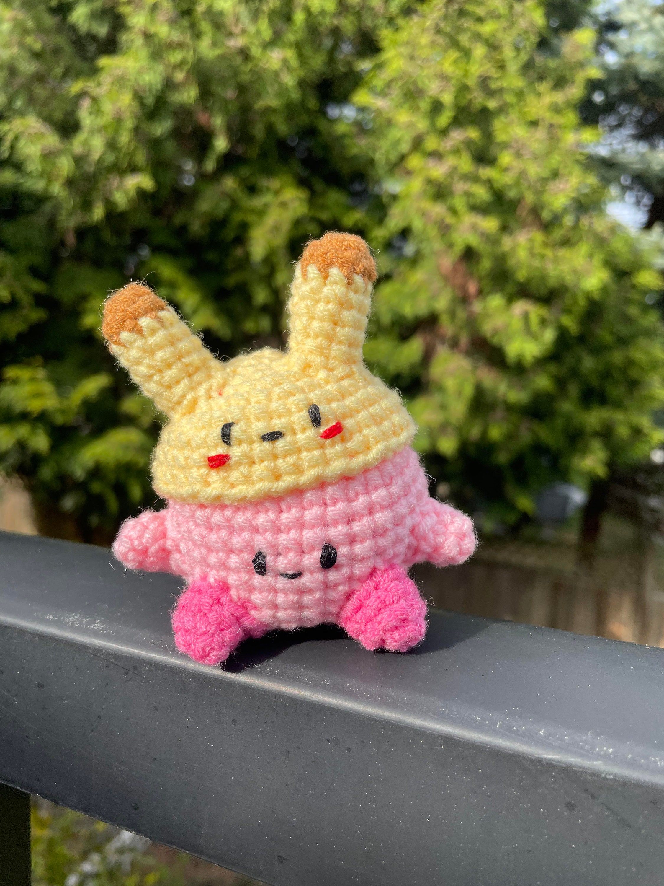 Crochet Kirby With Pikachu and Ditto Hat Pattern Amigurumi DIY Tutorial ...