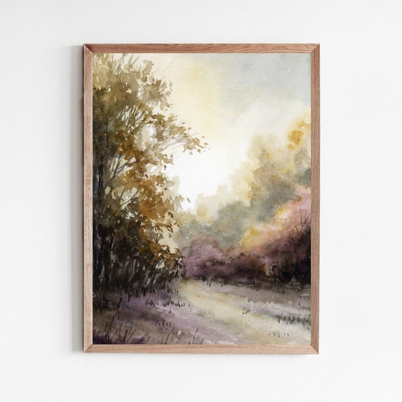 Purple Tree Painting - Etsy