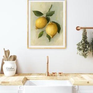 Small Oil Painting Lemon Kitchen Art Prints Minimalist Wall Art Oil ...