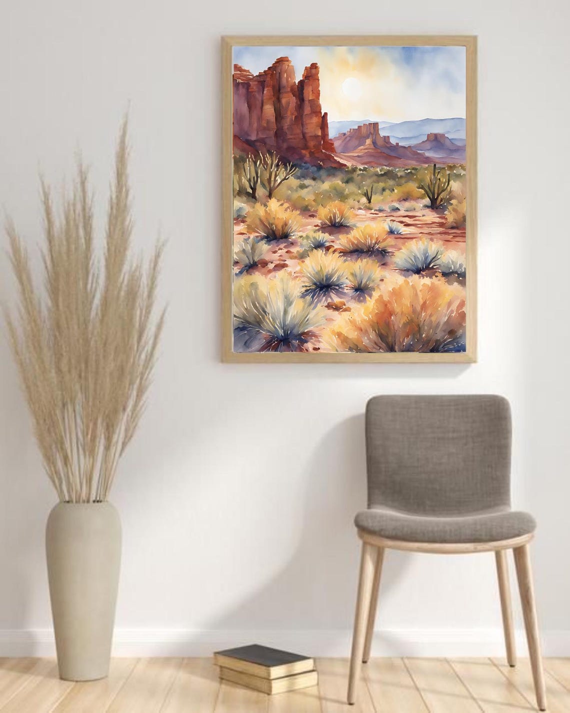 Arizona Desert Print Watercolor Landscape Art Print Saguaro Desert ...