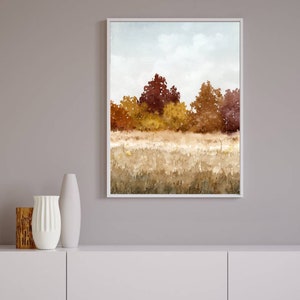 Fall Wall Art Autumn Landscape Autumn Tree Art Watercolor Painting Fall ...