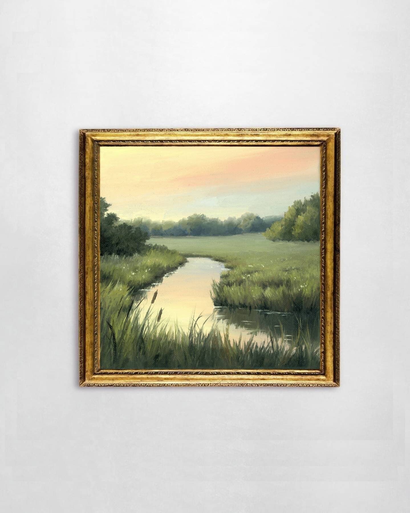 EVENING COUNTRYSIDE RIVER SUNSET CANVAS PICTURE PRINT WALL ART #4473 ￡4 ...