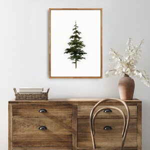 Pine Tree Wall Art Winter Wall Decor Watercolor Painting Evergreen Pine ...