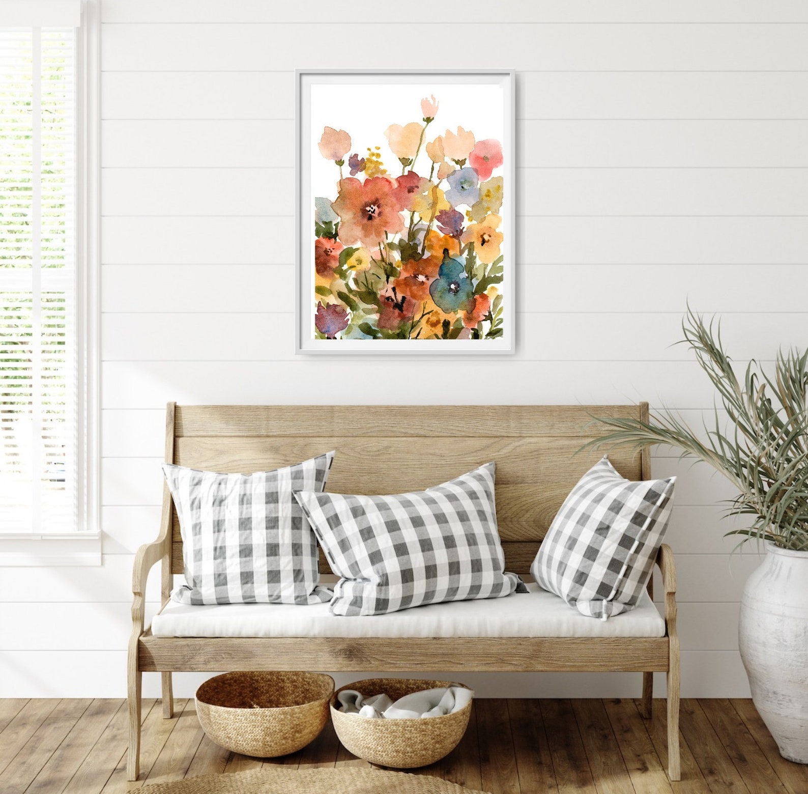 Large Floral Poster Wildflowers Painting Flower Meadow Art Prints ...