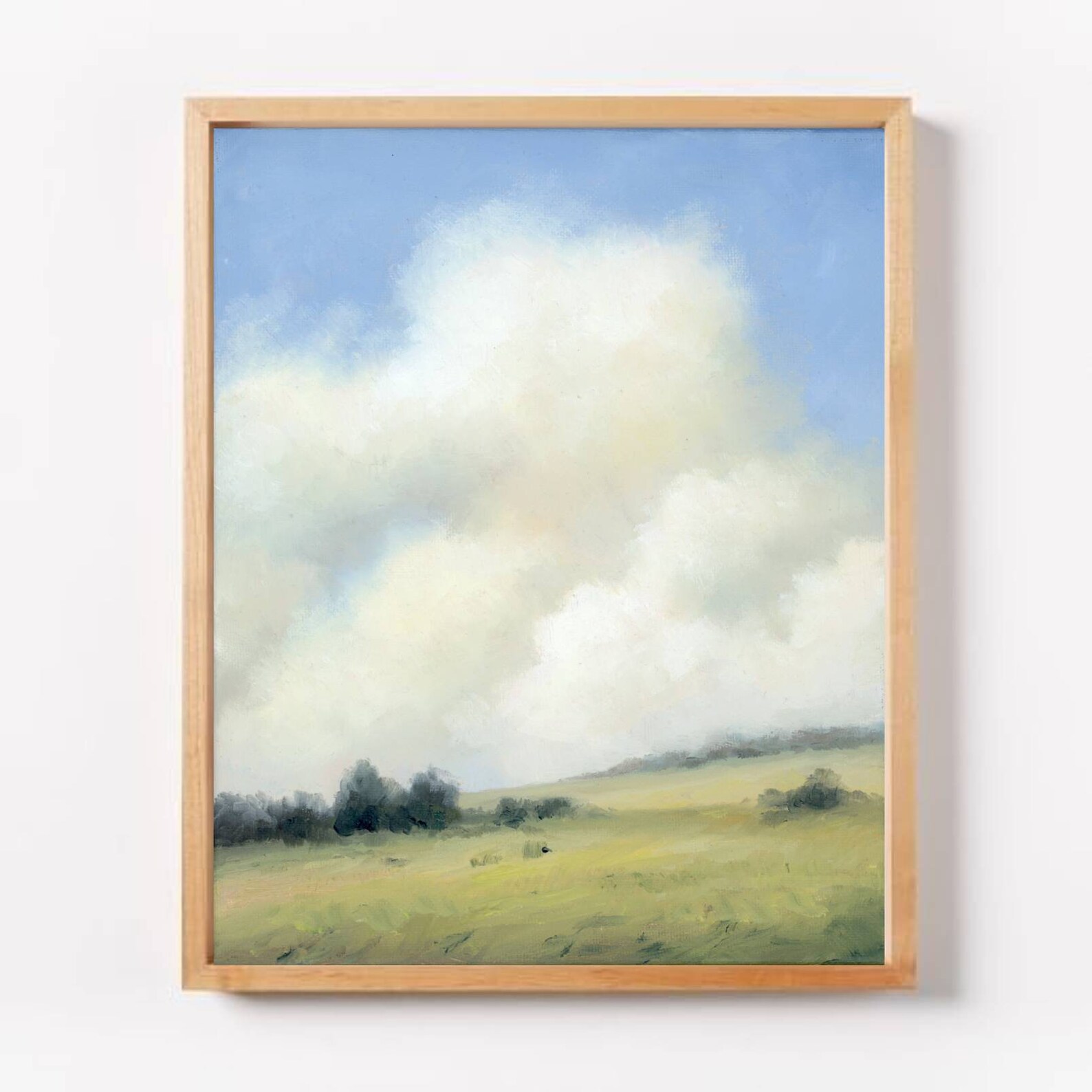 Oil Painting Clouds Light Blue Sky Landscape Coutryside Oil - Etsy