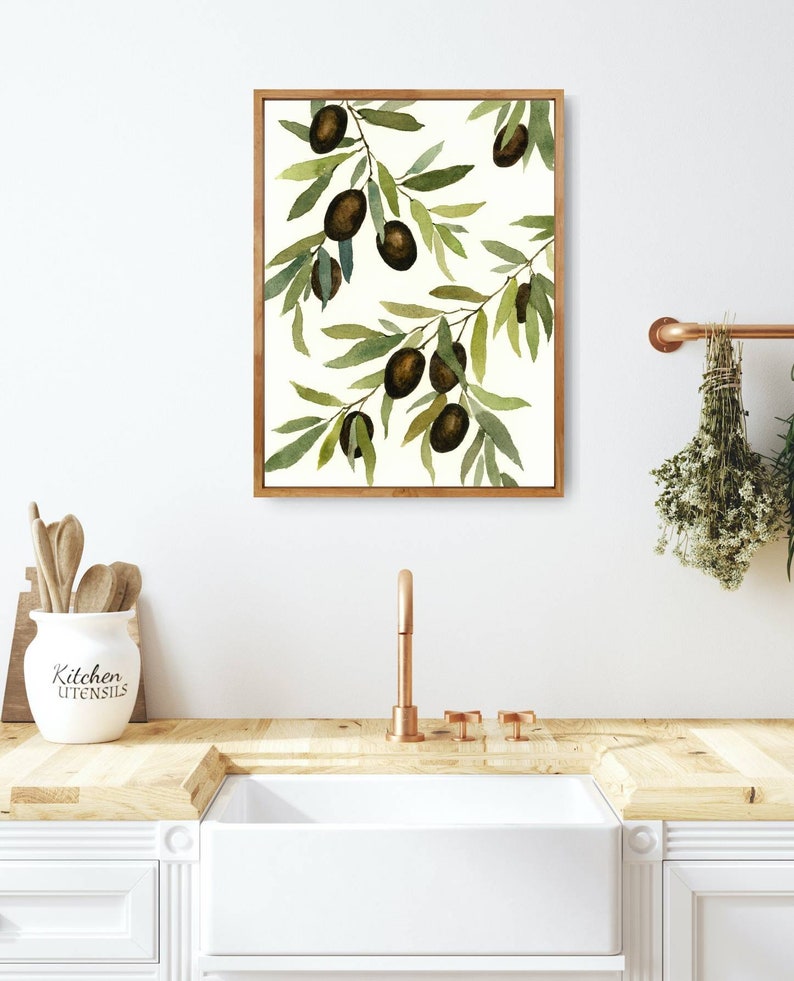 Olive Print Olive Tree Wall Art Abstract Watercolor Painting - Etsy