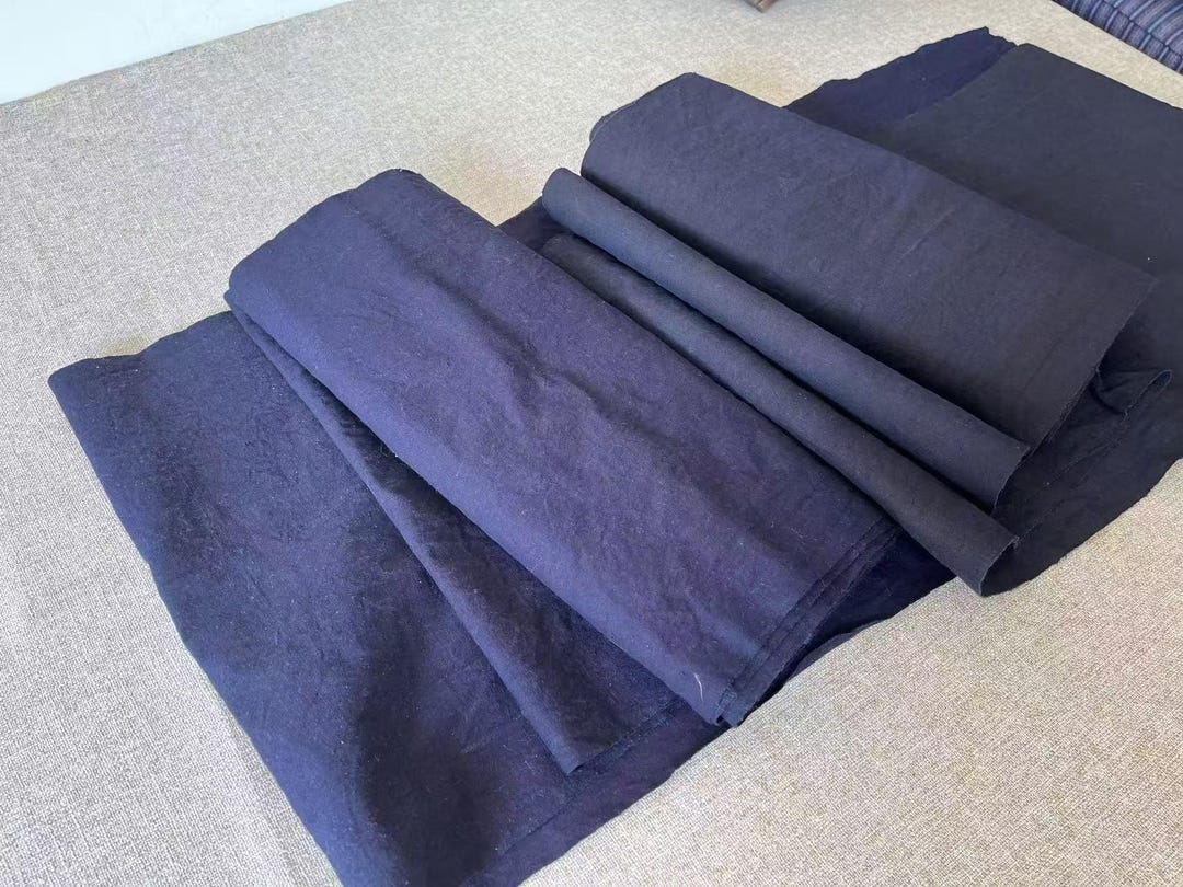 Vintage Indigo Dyed Cotton Fabric: Handwoven Textile, Sold by Meter - Etsy