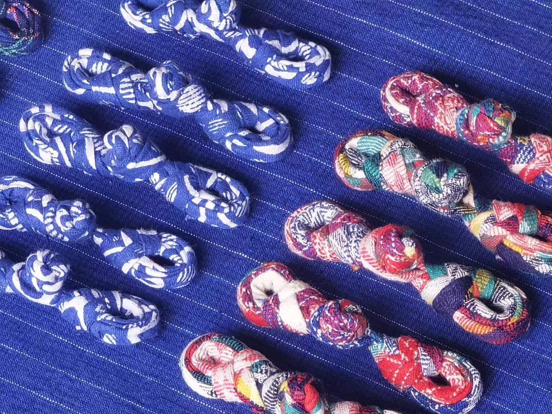 Chinese Knot Bottons - Frog Closures - Hand Made With Vintage Handwoven ...