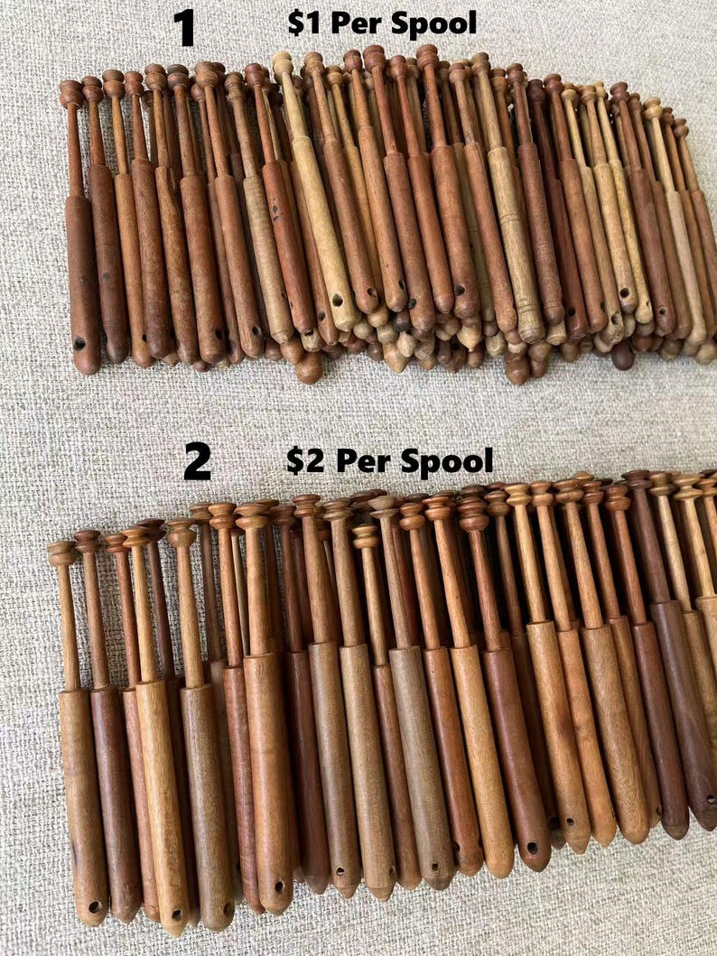 Antique Wooden Spools Bobbins, Hom Decor, Thread Dowel Pins, Threads ...