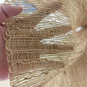 Rustic Handwoven Ramie Fabric: Natural Fiber Table Runner - Sold by ...